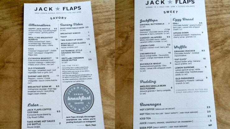Brunch at Jack Flaps in Cleveland's Ohio City neighborhood
