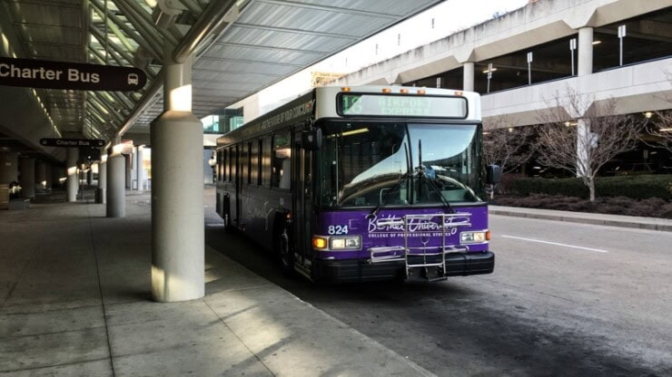 How to get from BNA Airport to downtown Nashville on Bus 18
