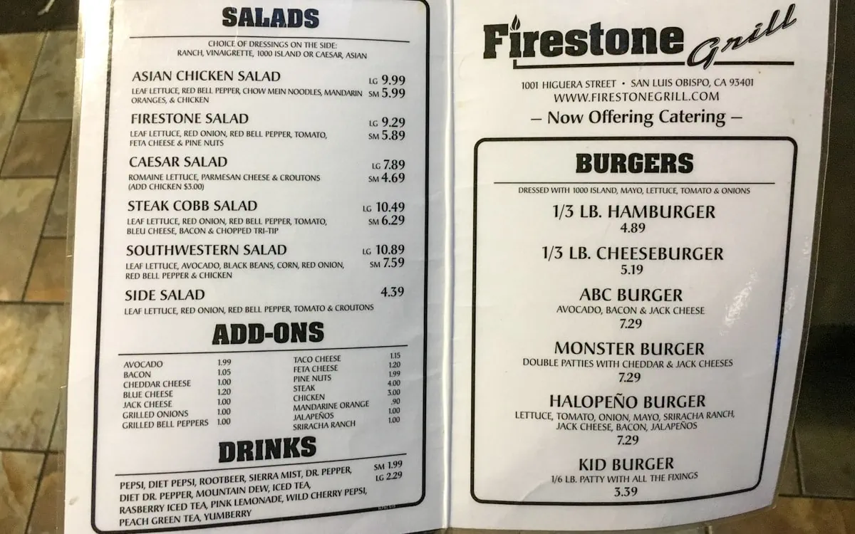Firestone Grill in San Luis Obispo: Jalapeño Burger and Fries