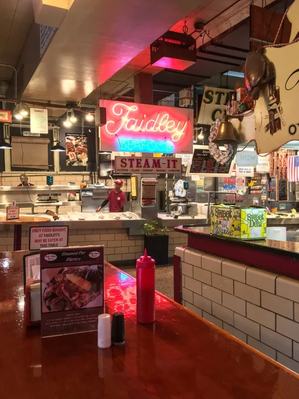 Faidley's Seafood: Crabcakes at Lexington Market in Baltimore