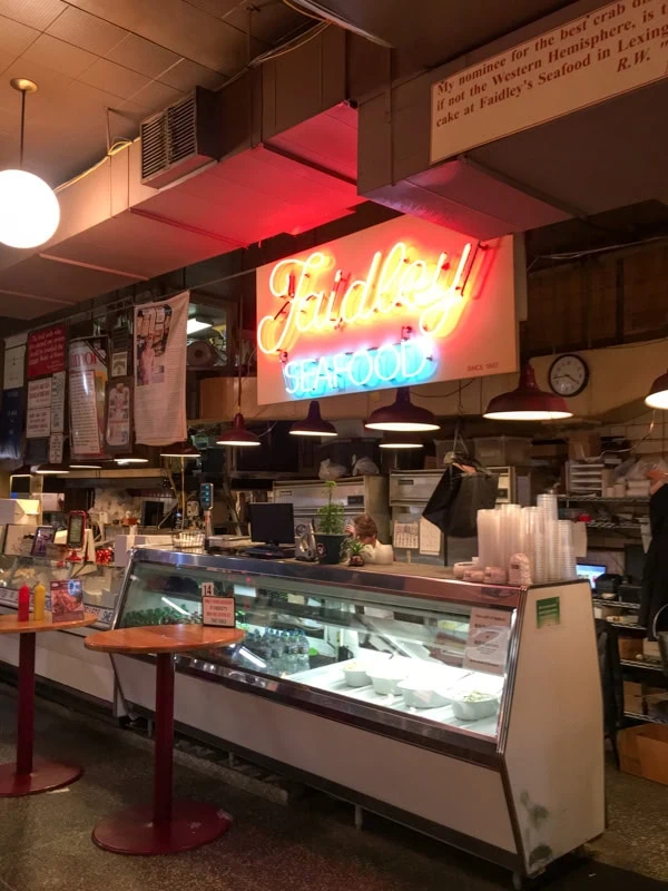 Faidley's Seafood: Crabcakes at Lexington Market in Baltimore