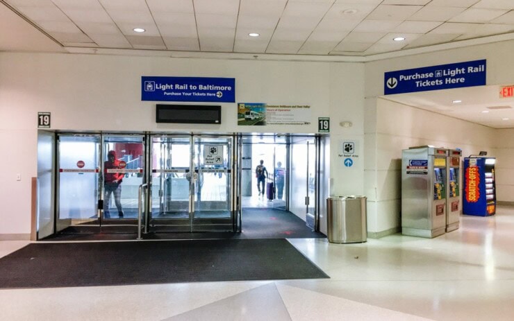 How to get from BWI Airport to downtown Baltimore by Light RailLink train