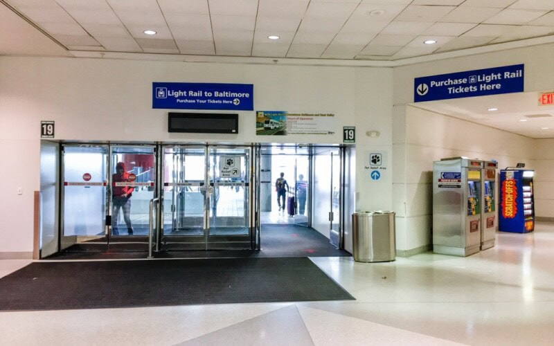 How to get from BWI Airport to downtown Baltimore by Light RailLink train
