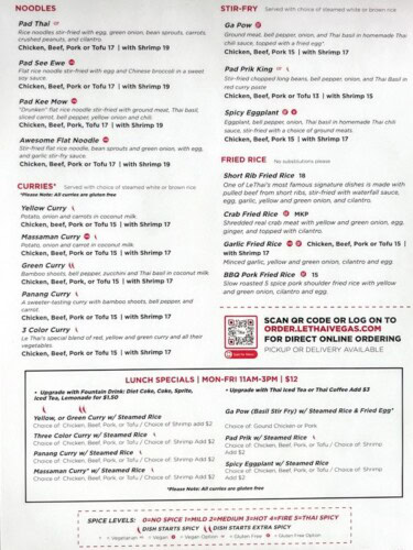 Le Thai: Lunch in Fremont East District of Las Vegas, Nevada - The ...