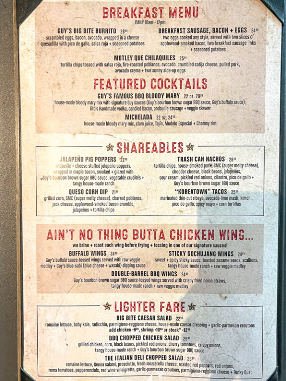 Guy Fieri's Vegas Kitchen & Bar in Las Vegas, Nevada - The Travel Mentor